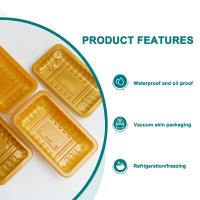 China Custom Black PP Frozen Food Tray Box 200ml for Supermarket Meat Vegetable Packaging for sale