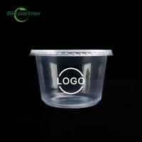 China Recyclable Round Clear Plastic Pet Pla Bowl for Sustainable Food Packaging Solutions for sale