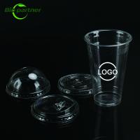 China Take Away Bubble Milk Tea PLA Cup 12oz 16oz 20oz Customized Size 100% Biodegradable for sale