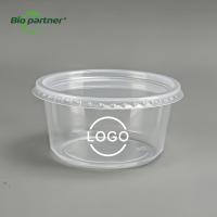 China Round PET Plastic Food Storage Containers 8oz to 32oz Takeaway Salad Deli Bowls with Lids for sale