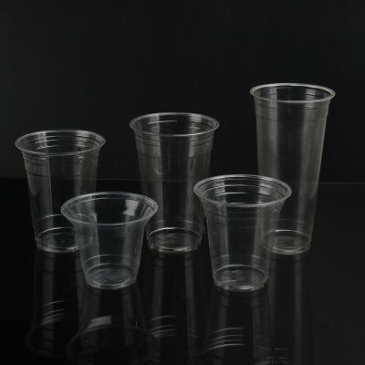 China Biodegradable PLA Clear Disposable Cold Drinking Cups 10oz to 32oz Custom Logo for sale