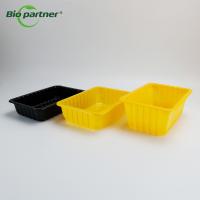 China Food Grade PP Plastic Black Tray 200ml for Fruit Vegetable Meat Packaging for sale