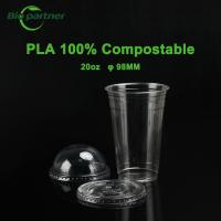 China 20 Oz PLA Clear Cups for Cold Drinks Takeaway Packing Disposable PET Smoothies Plastic Cup for sale