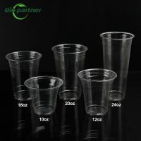 China Biopartner Compostable PLA Cups for Smoothies Wine and More Cold Disposable Drinks for sale