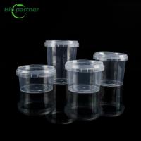 China PET Plastic Round Tamper Evident Safe Lock Disposable Food Deli Container With Lids Clear for sale