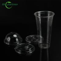 China Custom Logo Compostable PLA Plastic Cups 10oz to 32oz Biodegradable Disposable Drinking Cups for sale