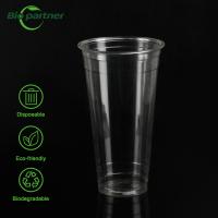 China Custom Logo Compostable PLA Plastic Cups 10oz to 32oz Biodegradable Disposable Drinking Cups for sale