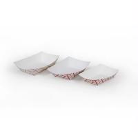 China Eco-Friendly Disposable Red Paper Food Boats for Festival Mini Snacks Custom Size 100000 MOQ for sale