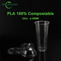 China Clear PLA Cup Disposable Takeaway Plastic Cold Drinking Cup Customized for Sustainable for sale