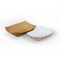 China Custom Printed Paper Food Boat Tray Disposable French Fries Container 100000 MOQ Biodegradable for sale