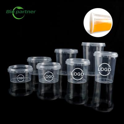 China Disposable PP Food Container 8oz 32oz Fruit Salad Bowl with Tamper Proof Lids for sale
