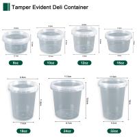 China Disposable PP Food Container 8oz 32oz Fruit Salad Bowl with Tamper Proof Lids for sale