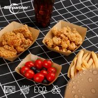 China Custom Paper Boat Shaped Box for French Fries Barbecue Freezer Safe Biodegradable for sale