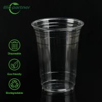 China Customized Lid PLA Drinking Milk Tea Cups Cold Drink Biological Disposable Plastic Cup for sale