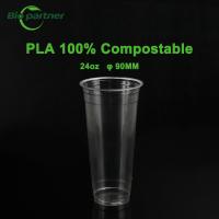 China Clear Disposable Drinking Coffee Milk Tea Cup 12oz 16oz 20oz Capacity PLA Plastic for sale