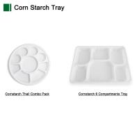 China Disposable Biodegradable 9 Compartment Divided Fruit Tray Corn Starch 20000pcs for sale