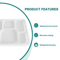 China Disposable Biodegradable 9 Compartment Divided Fruit Tray Corn Starch 20000pcs for sale