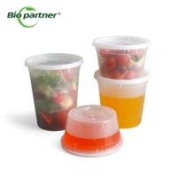 China Round Plastic Deli Container with Lid 250ml to 950ml Leakproof Stackable PP Food Storage for sale
