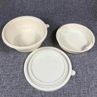 China Cornstarch Disposable Round Food Container 10oz to 40oz for Salad for sale