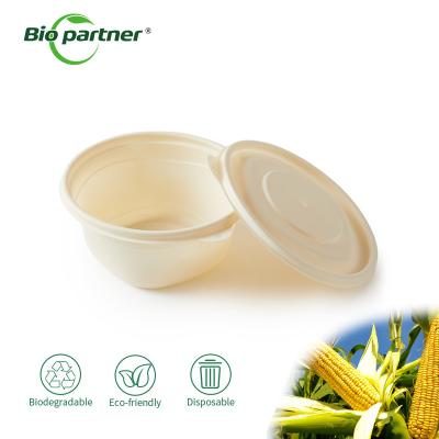 China Eco Friendly Cornstarch Bowl 20000 pcs Biodegradable Food Container for Take Away Lunch for sale