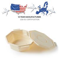 China Fast Food Bowl Biodegradable Disposable Cornstarch Box with Microwavable Advantage for sale