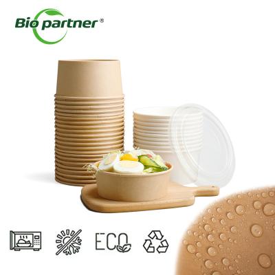 China Biodegradable Sugarcane Bagasse Pulp Bowl with Lid 12oz 32oz Compostable Takeaway Salad Bowl for sale