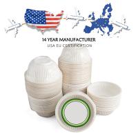 China Disposable Round Corn Starch Bowls 250ml for Food Container To Go Fast Food for sale