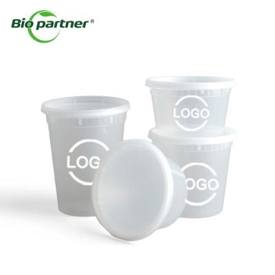 China Custom Logo PP Deli Containers with Lock Lids 250ML to 950ML Freezer Safe for sale