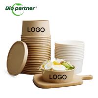China Biodegradable Sugarcane Bagasse Pulp Bowl with Lid 12oz 16oz 24oz 32oz Custom Color for sale
