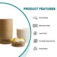 China Biodegradable Sugarcane Bagasse Pulp Bowl with Lid 12oz 16oz 24oz 32oz Custom Color for sale
