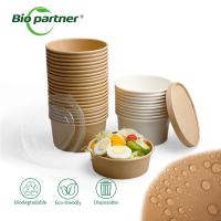 China Biodegradable Sugarcane Bagasse Pulp Bowl with Lid 12oz 16oz 24oz 32oz Custom Color for sale