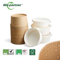 China Biodegradable Sugarcane Bagasse Pulp Bowl with Lid 12oz 16oz 24oz 32oz Custom Color for sale