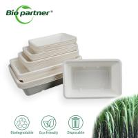 China Sugarcane Bagasse Food Box for Fried Chicken Roasted Wings Natural Color 100000 MOQ for sale