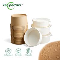 China Disposable Sugarcane Bagasse Paper Bowls 12oz 32oz Biodegradable Salad Soup Bowls with Lids for sale
