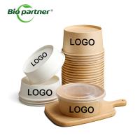 China Disposable Sugarcane Bagasse Paper Bowls 12oz 32oz Biodegradable Salad Soup Bowls with Lids for sale