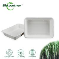 China PFAS Free Bagasse Snack Box Tray Eco-Friendly Sugarcane Container for Food Packaging for sale