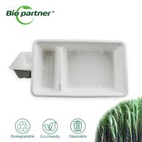 China Biodegradable Sugarcane Bagasse Snack Food Tray Natural Color Custom Size 100000 MOQ for sale