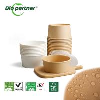 China Food Grade Paper Hot Food Container Custom Printed Multi Size Biodegradable Round Bowl 120℃ for sale