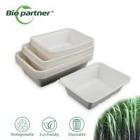 China Compostable Sugarcane Bagasse Disposable Hot Dog Snack Tray 100000 MOQ Microwave Safe for sale
