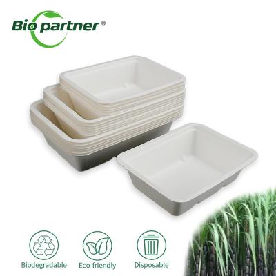China Compostable Sugarcane Bagasse Disposable Hot Dog Snack Tray 100000 MOQ Microwave Safe for sale