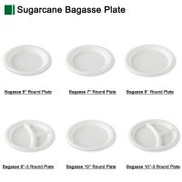 China Biodegradable Bagasse Cake Serving Tray Disposable Plate 7 Inch Eco Friendly for sale