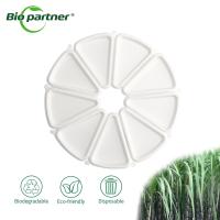 China Biodegradable Bagasse Cake Serving Tray Disposable Plate 7 Inch Eco Friendly for sale