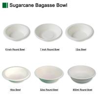 China Food Packaging Biopartner Natural Sugarcane Bagasse Round Soup Bowl Composable Tableware for sale