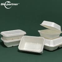 China 700ml Compostable Bagasse Food Box AK17 Biodegradable To Go Lunch Takeaway Container for sale
