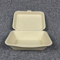 China 700ml Compostable Bagasse Food Box AK17 Biodegradable To Go Lunch Takeaway Container for sale