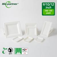 China 100% Biodegradable Bagasse Paper Plates 6-10 inch Custom Sizes for Hotels Restaurants for sale