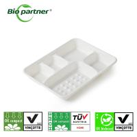 China Biodegradable Sugarcane Bagasse Plate Disposable Food Tray 7 Inch for Wedding Party Eco Friendly for sale