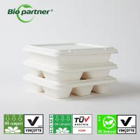 China 6 Compartment Disposable Bagasse Lunch Bento Box 20000 MOQ Biodegradable for Events for sale