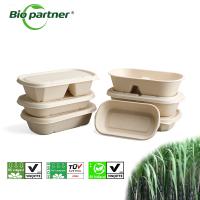 China Biodegradable Sugarcane Bagasse Square Bowls with Lids 24oz 32oz 40oz 46oz for sale