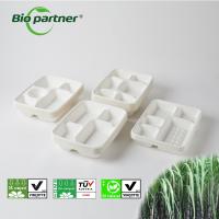 China 4 Compartment Disposable Bagasse Plates 10 Inch for Fast Food School Lunch Trays for sale